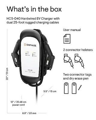 ClipperCreek HCS-D50P Level 2 Dual Electric Vehicle (EV) Charging ...